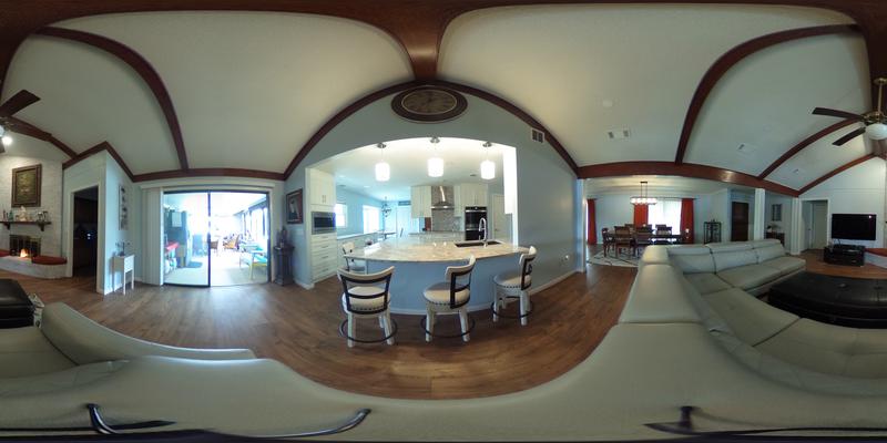 Kitchen renovation with annotations