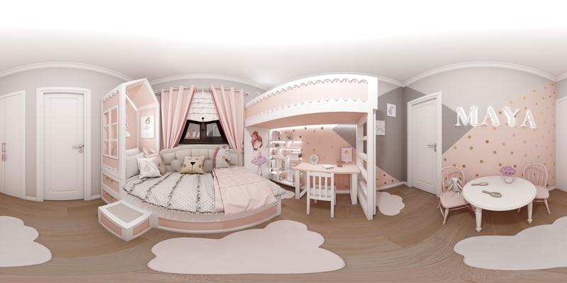 3D Rendering Kids Room on Momento360