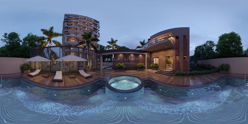 urban skyline pool on Momento360